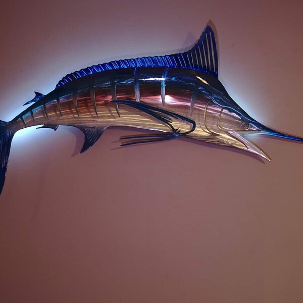 Metal Fish Wall Art Marlin - Etsy