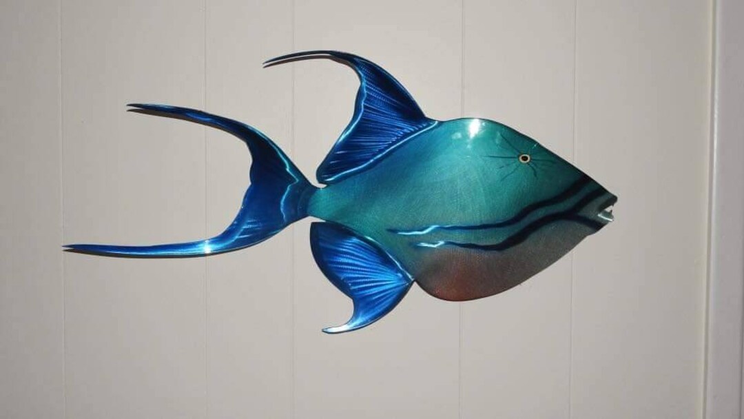 Queen Trigger Fish Original Handmade Metal Wall Art - Etsy UK