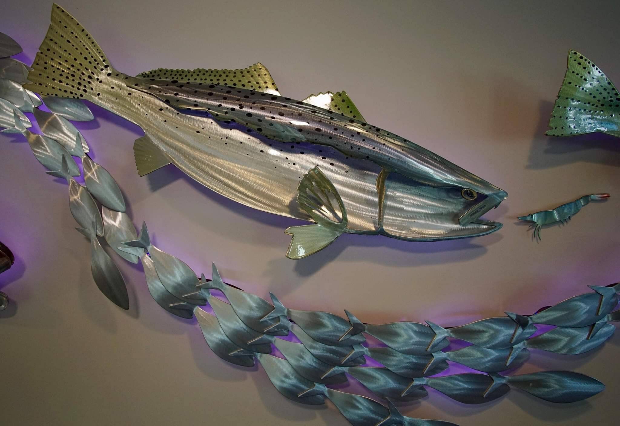 Exo Stencil Speckled Trout: Original Handmade Metal Wall Art, Lifelike ...