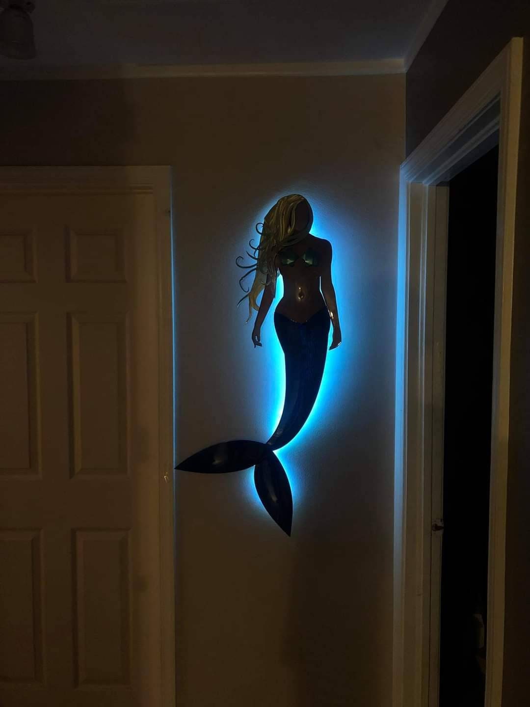 Enchanting Mermaid: Original Handmade Metal Wall Art for Ocean Lovers ...
