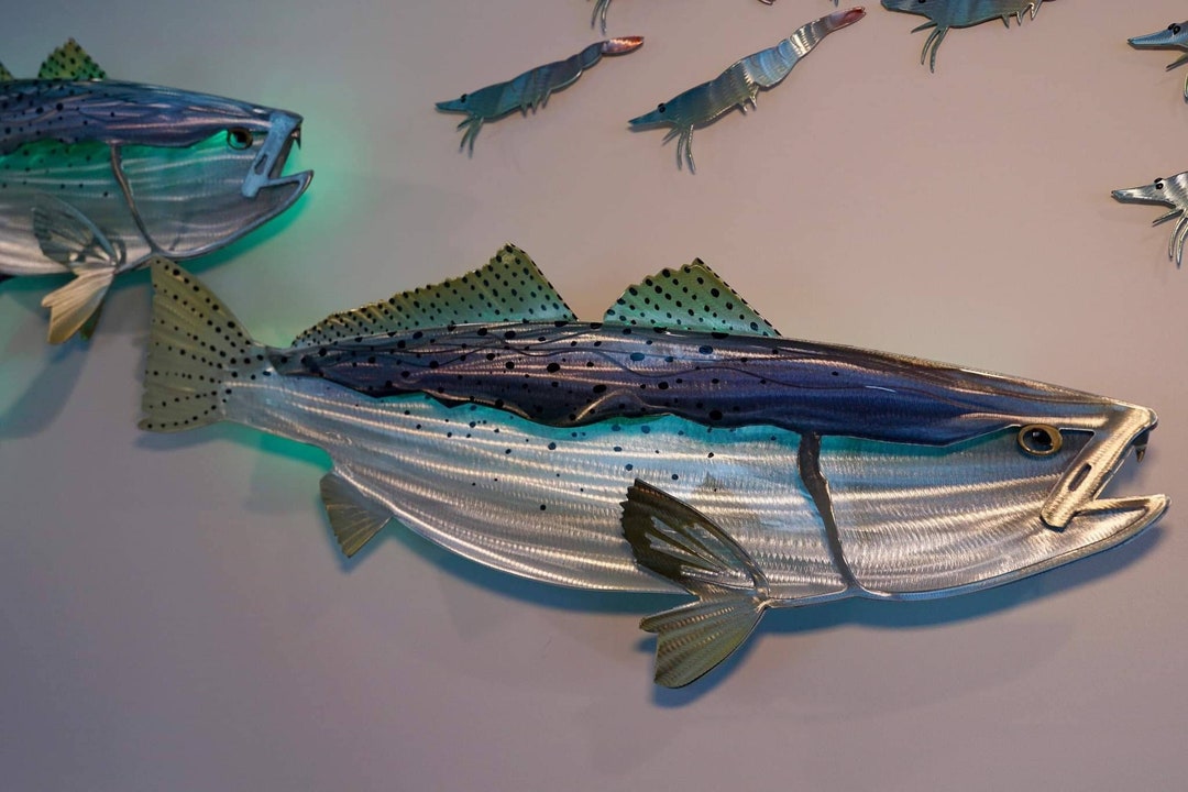 Exo Stencil Speckled Trout: Original Handmade Metal Wall Art, Lifelike ...