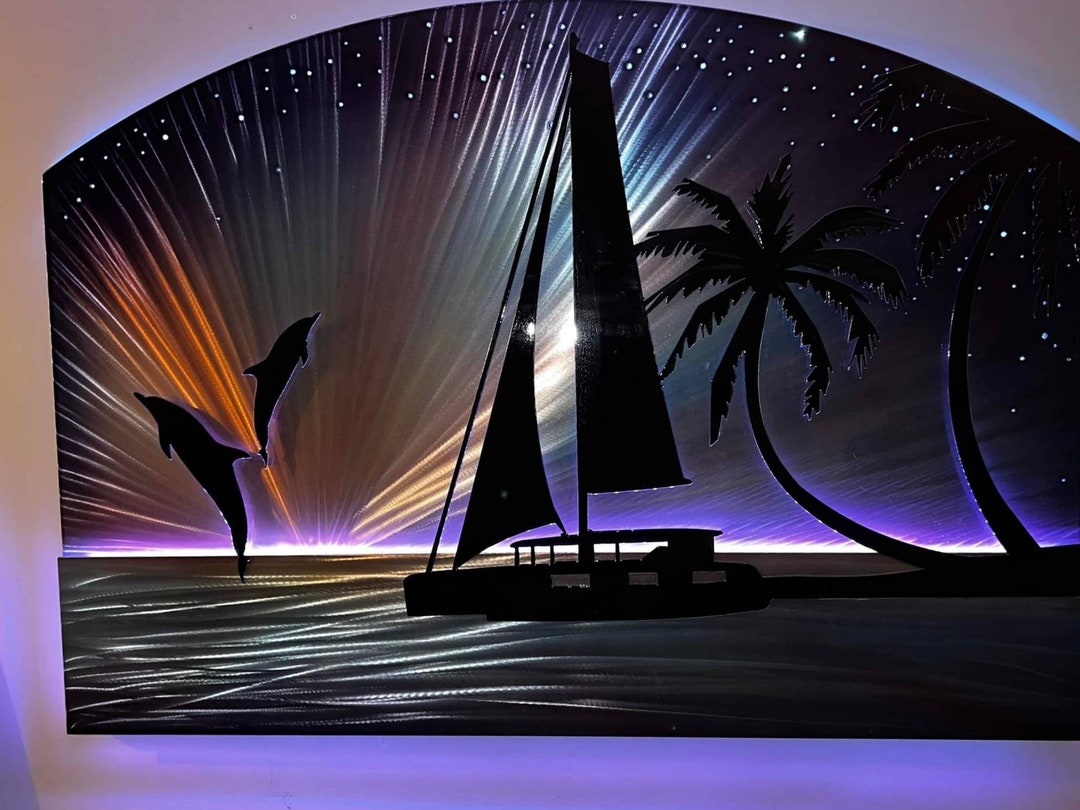 Custom Design Nautical Metal Lighted Wall Art - Create Your One-of-a ...