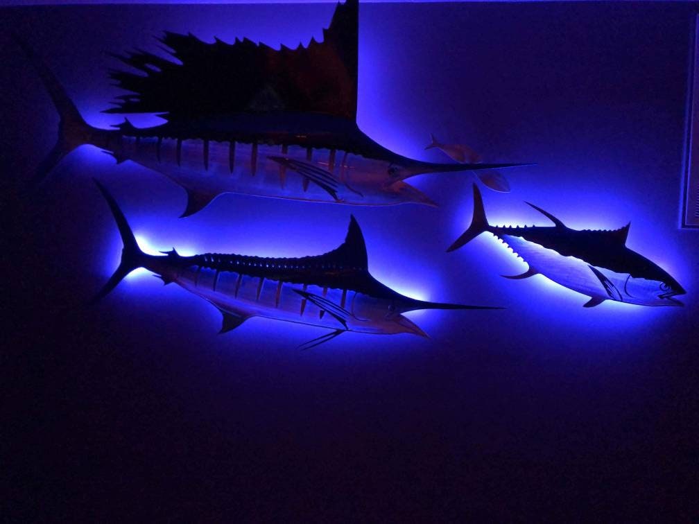 Exo-stencil Series Sailfish: Premium Original Handmade Metal Wall Art ...