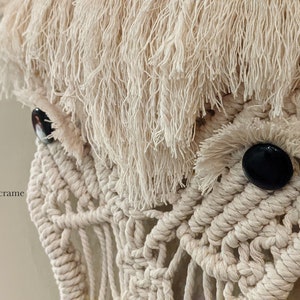 DIY Macrame Cow, Macrame Tutorial, Macrame Pattern, Macrame Highland ...