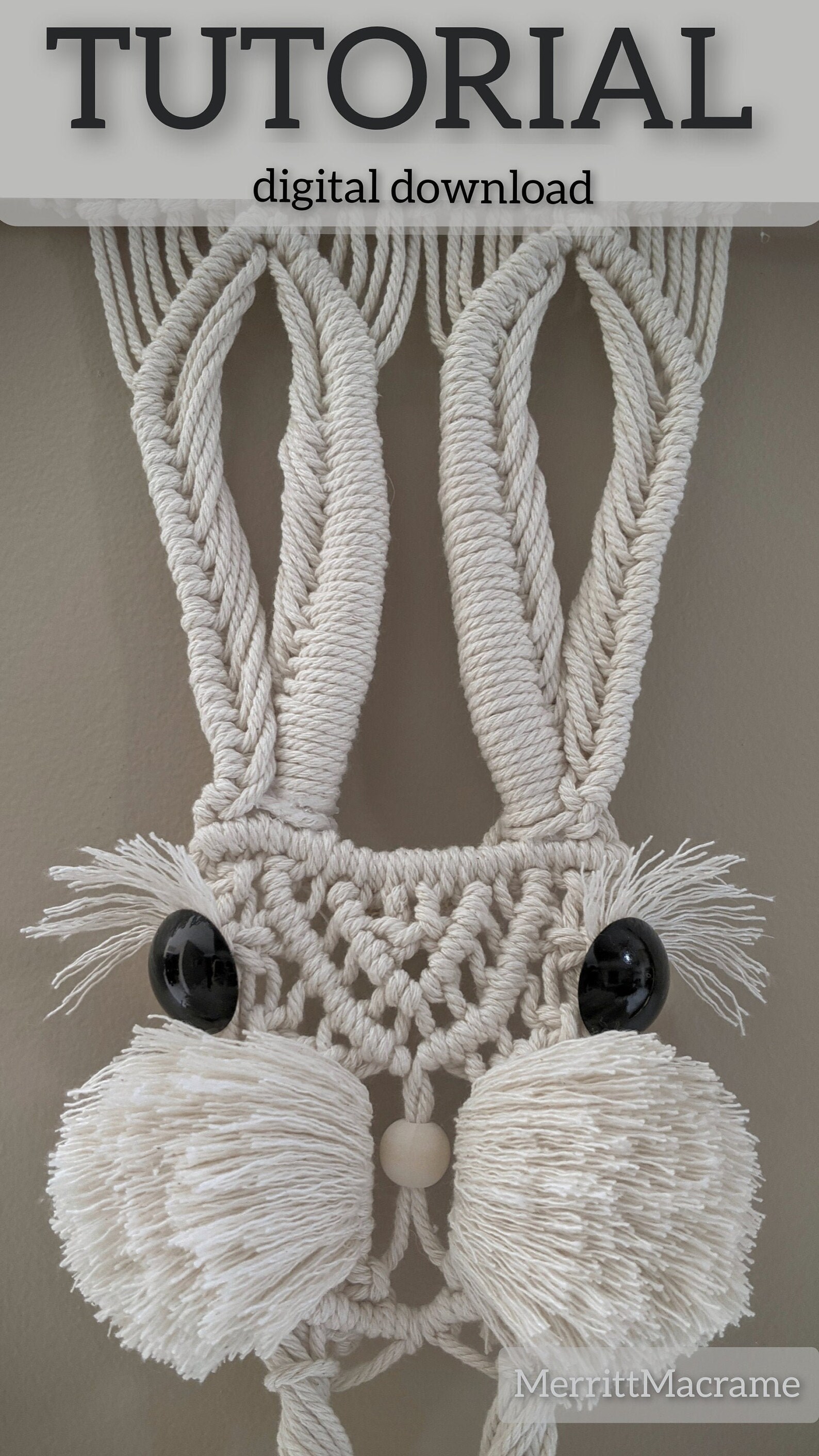 Macrame Bunny Rabbit Tutorial Pattern - Etsy UK