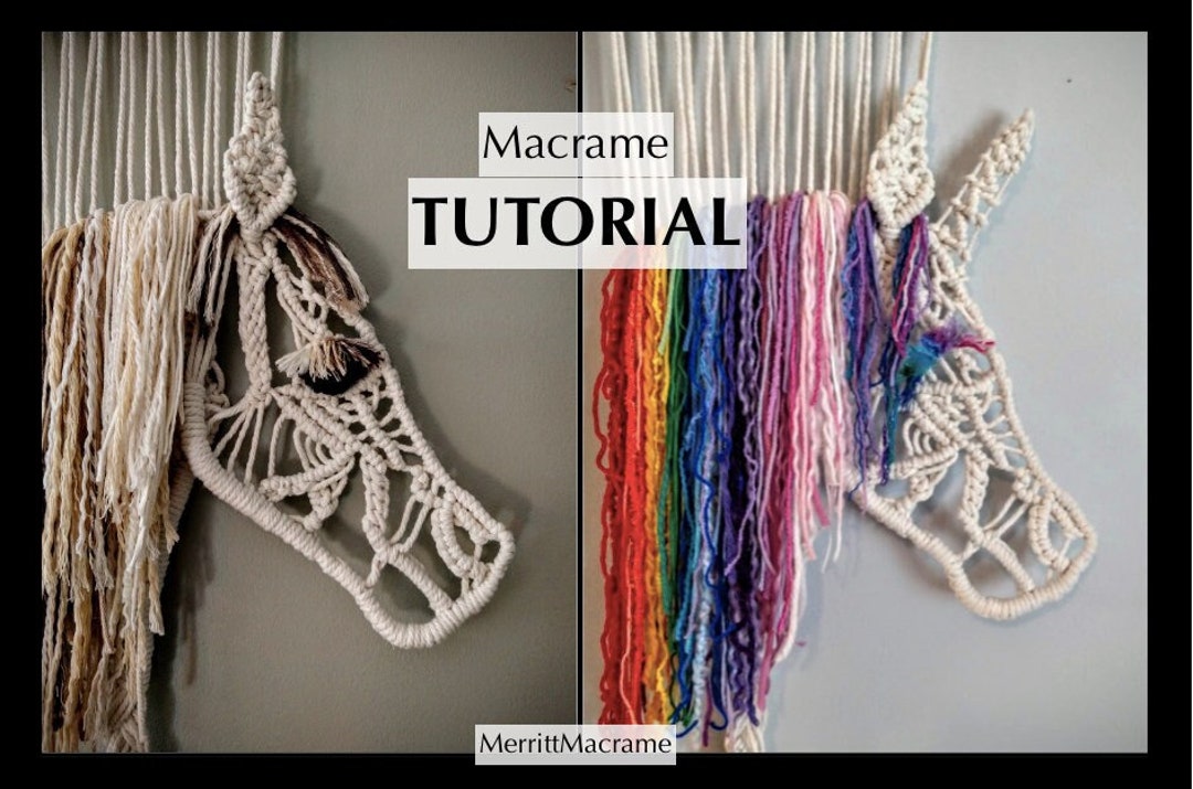 Macrame Horse, Macrame Unicorn, Macrame Tutorial Pattern in ENGLISH ...