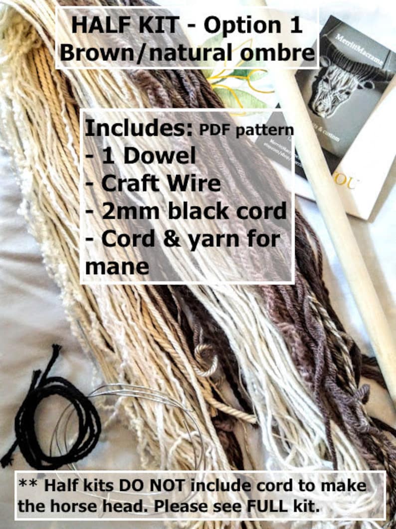 DIY Macrame HORSE KIT - Farm Decor, Barn, Rustic, Cowboy, - Etsy