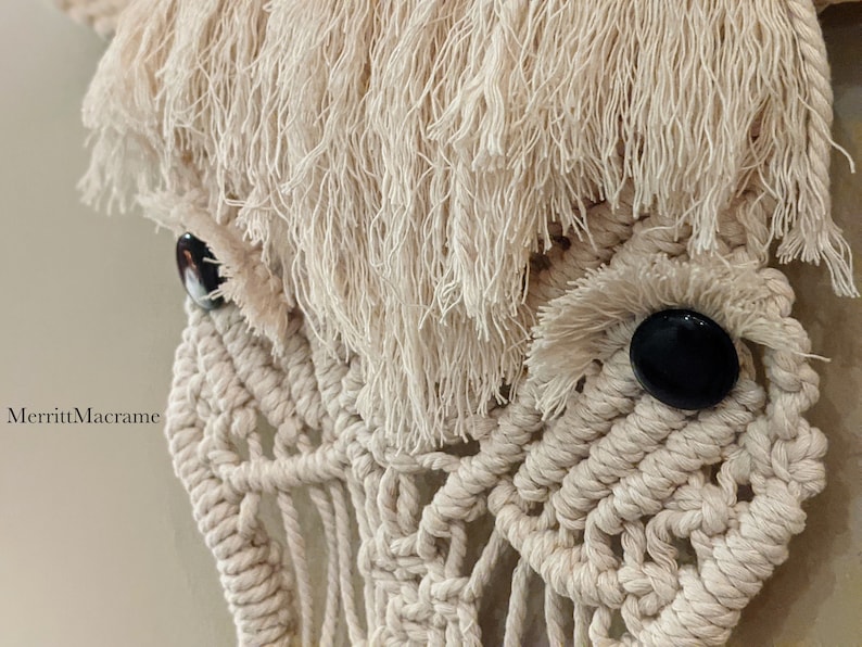DIY Macrame Cow Kit: Farmhouse Boho Decor (PDF Pattern) - Etsy