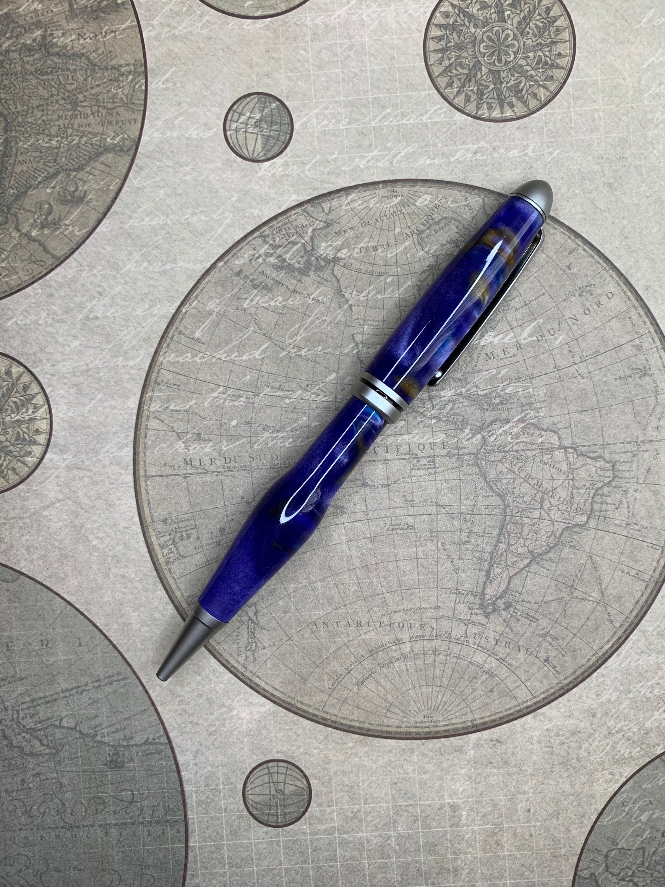 Indigo Blue Acrylic Pen - Etsy