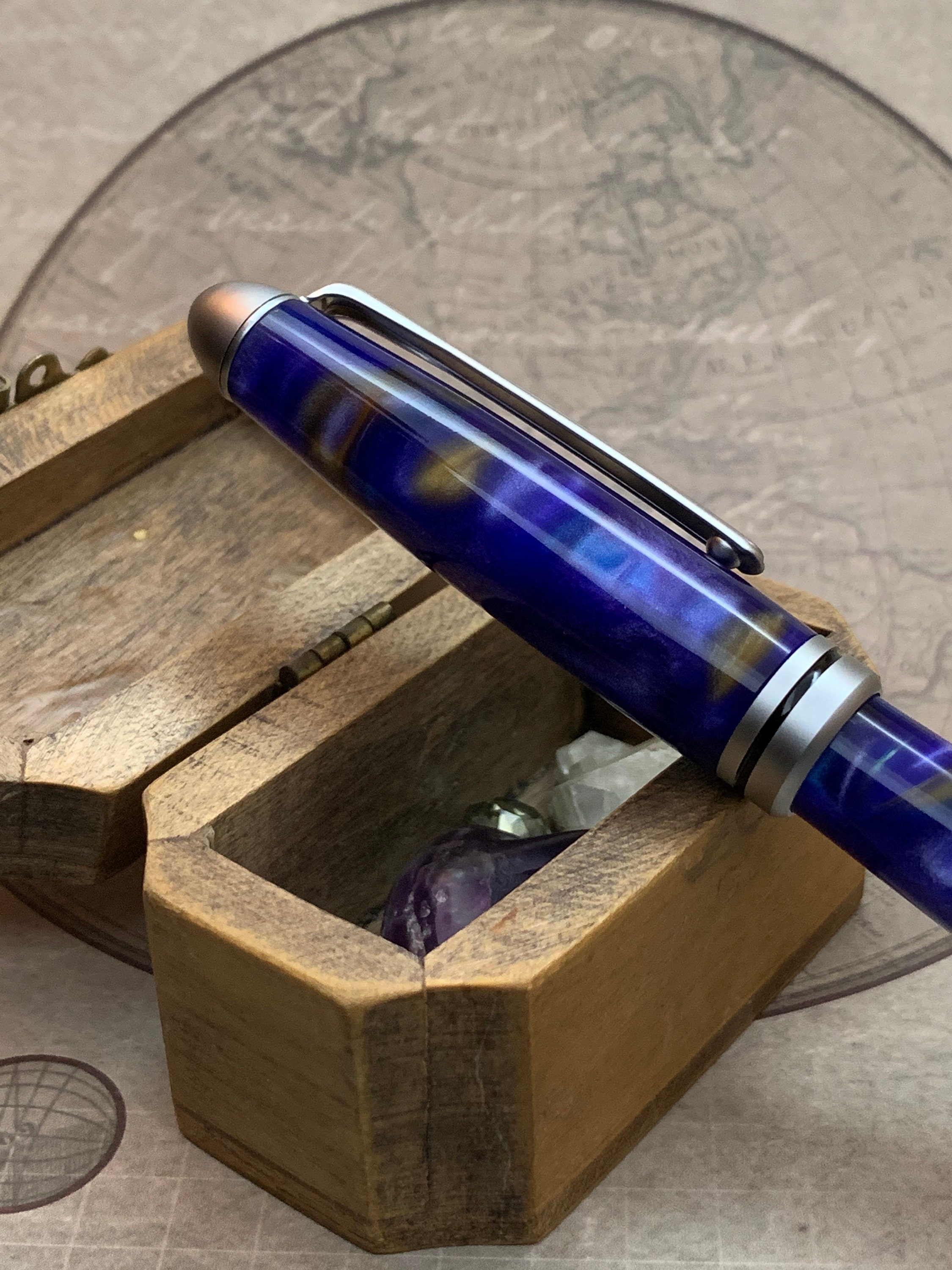 Indigo Blue Acrylic Pen - Etsy