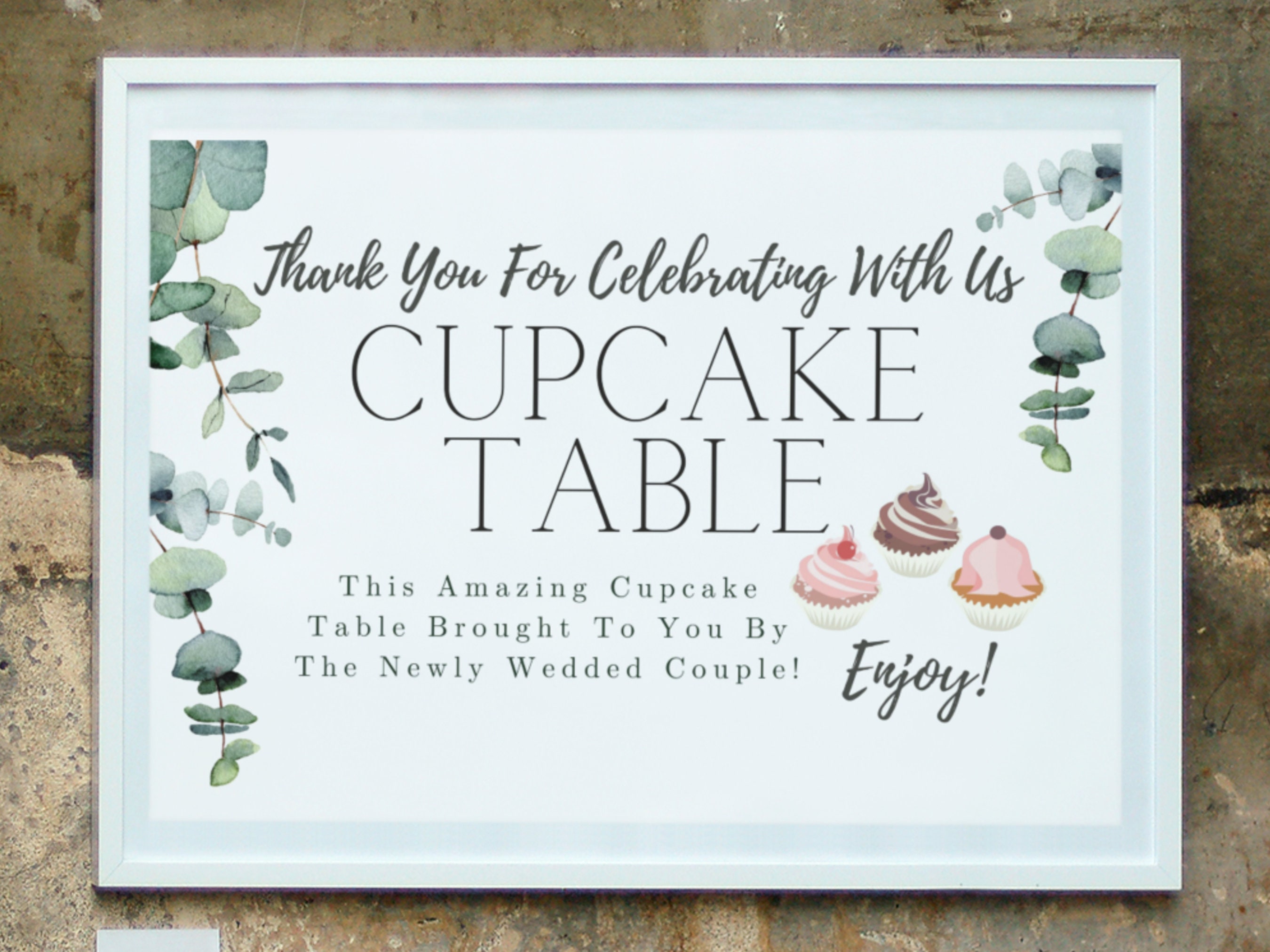 Dessert Table Sign Cupcake Table Sign Wedding Signs Digital Download ...