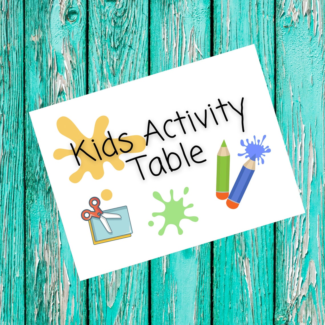 Printable Kids Activity Table Sign Kids Table Signs Wedding Signs ...