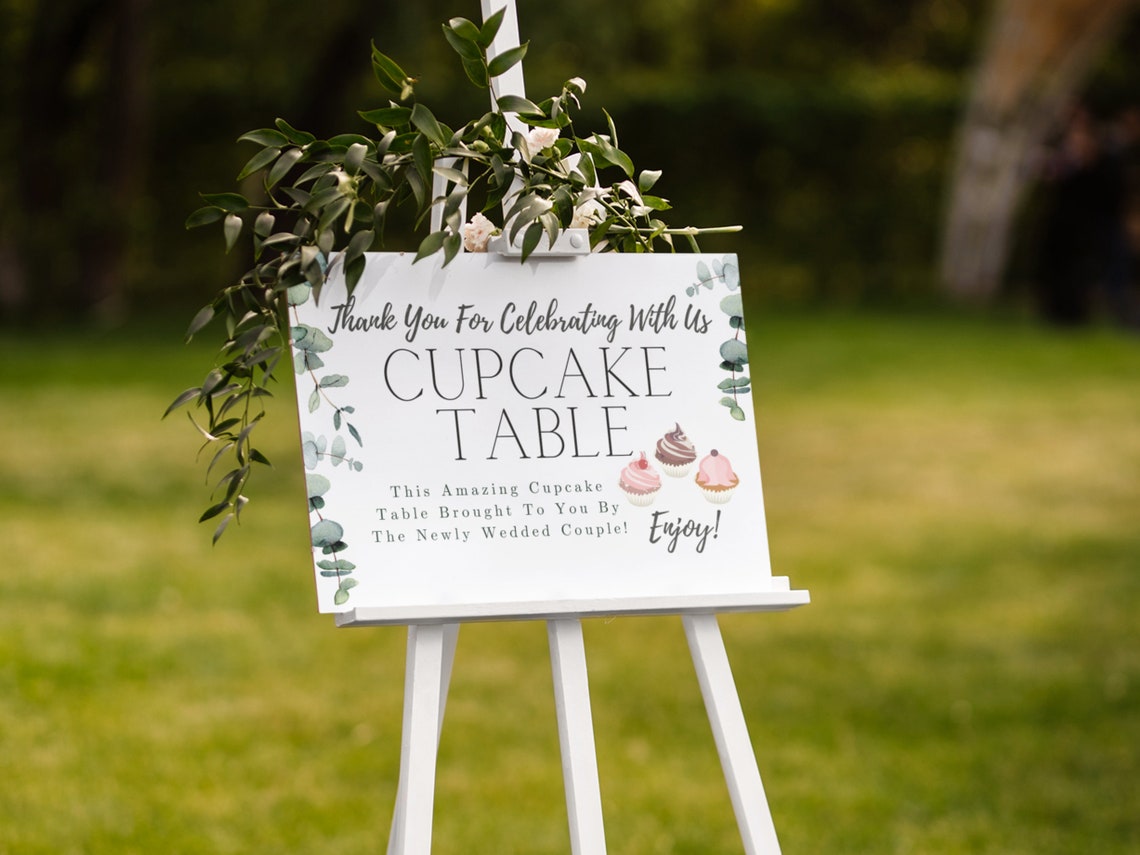 Dessert Table Sign Cupcake Table Sign Wedding Signs Digital Download ...