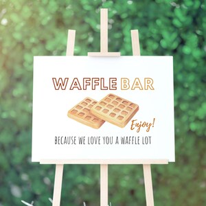 Waffle Bar Sign Digital Download Wedding Bar Sign - Etsy