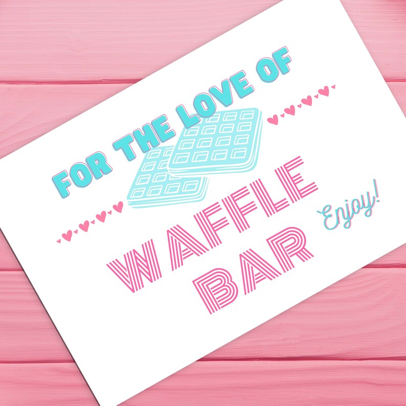 Food Bar Sign Waffle Bar Waffle Bar Sign Wedding Signs Party Signs ...