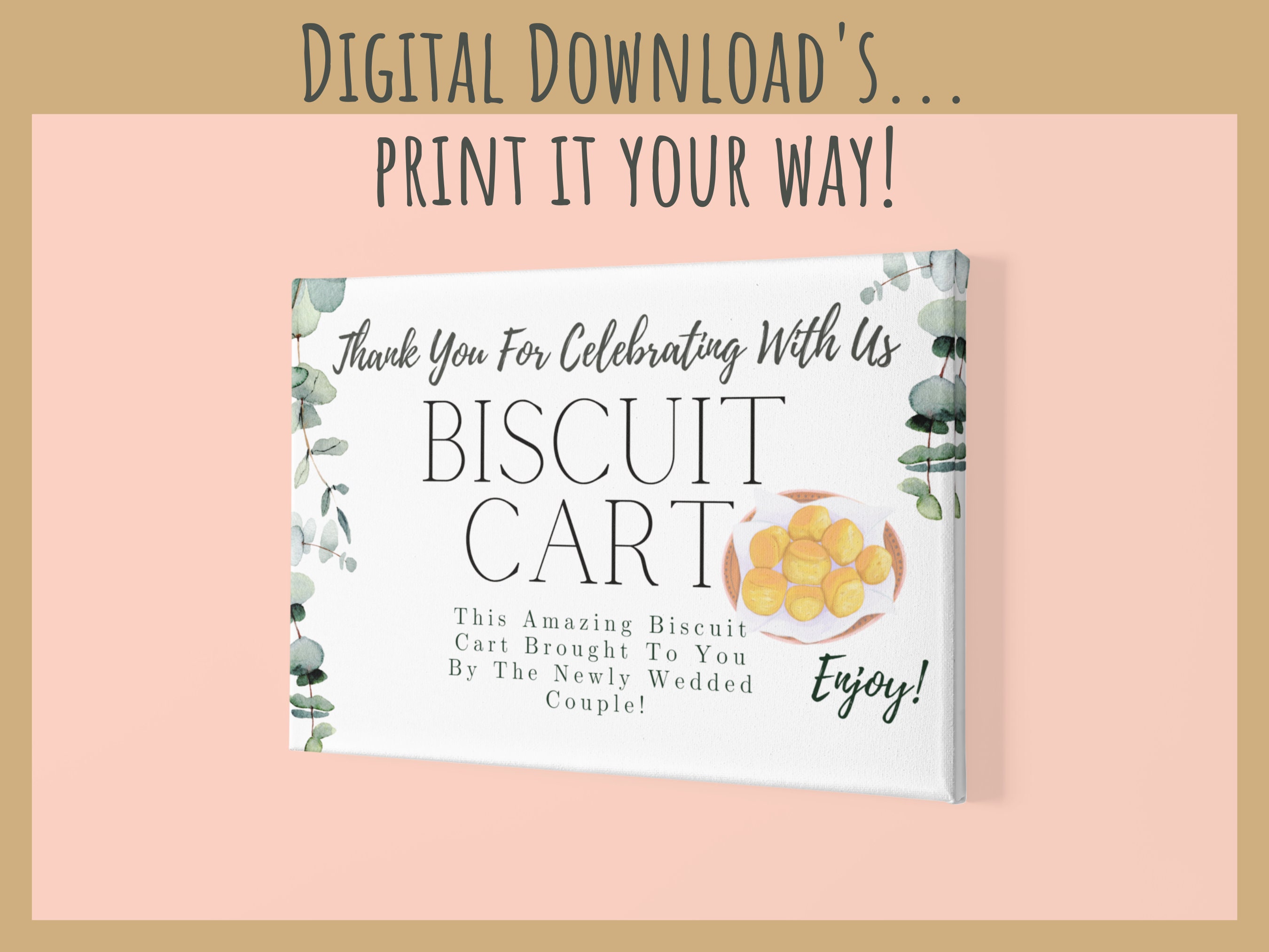 Biscuit Bar Sign Wedding Sign Reception Signs Food Signs Digital ...