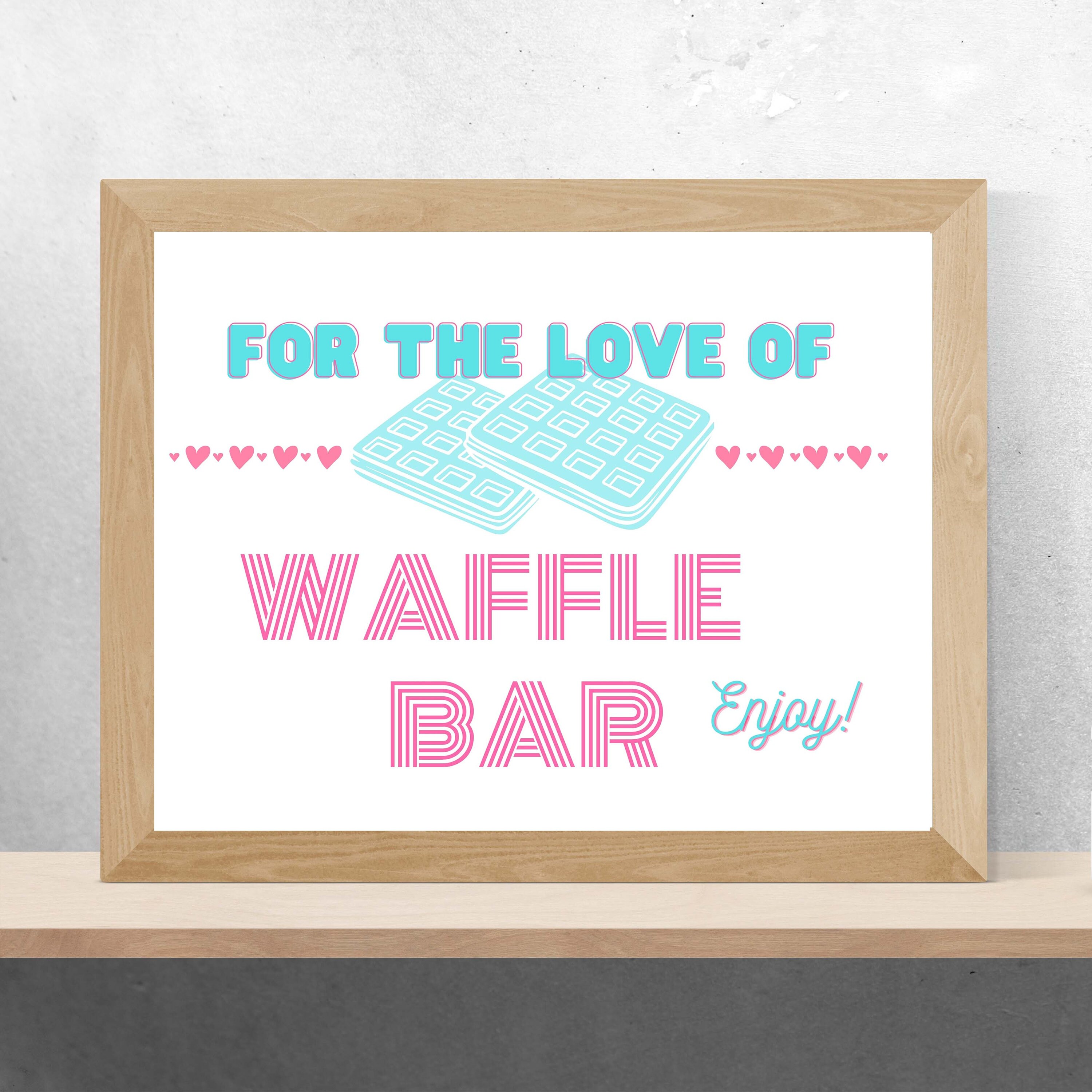 Food Bar Sign Waffle Bar Waffle Bar Sign Wedding Signs Party Signs ...