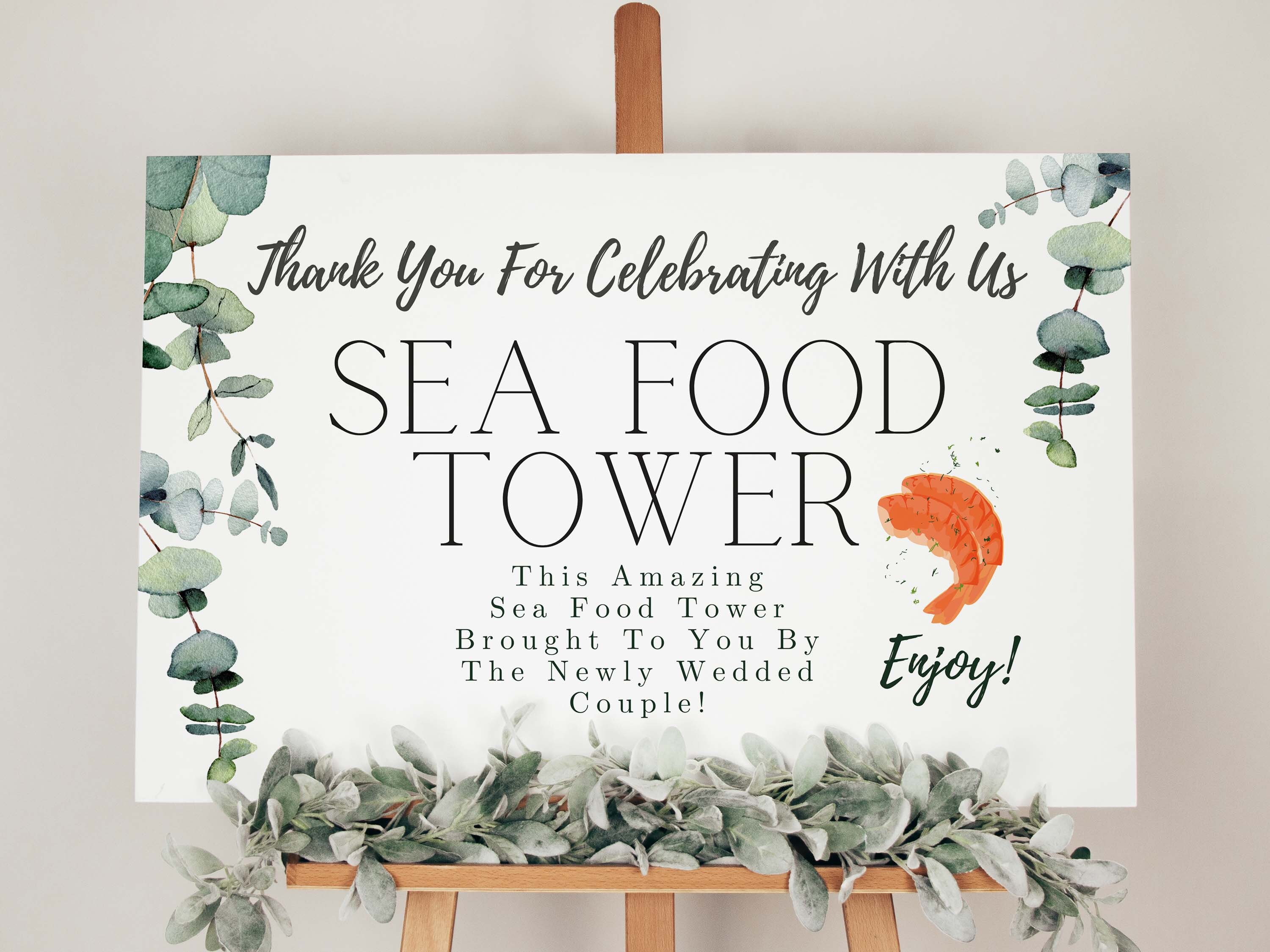 Wedding Food Sign Wedding Sign Printable Signs Digital Download Sea ...