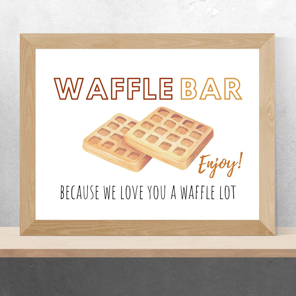 Waffle Bar Sign Digital Download Wedding Bar Sign Printable Sign Bridal ...