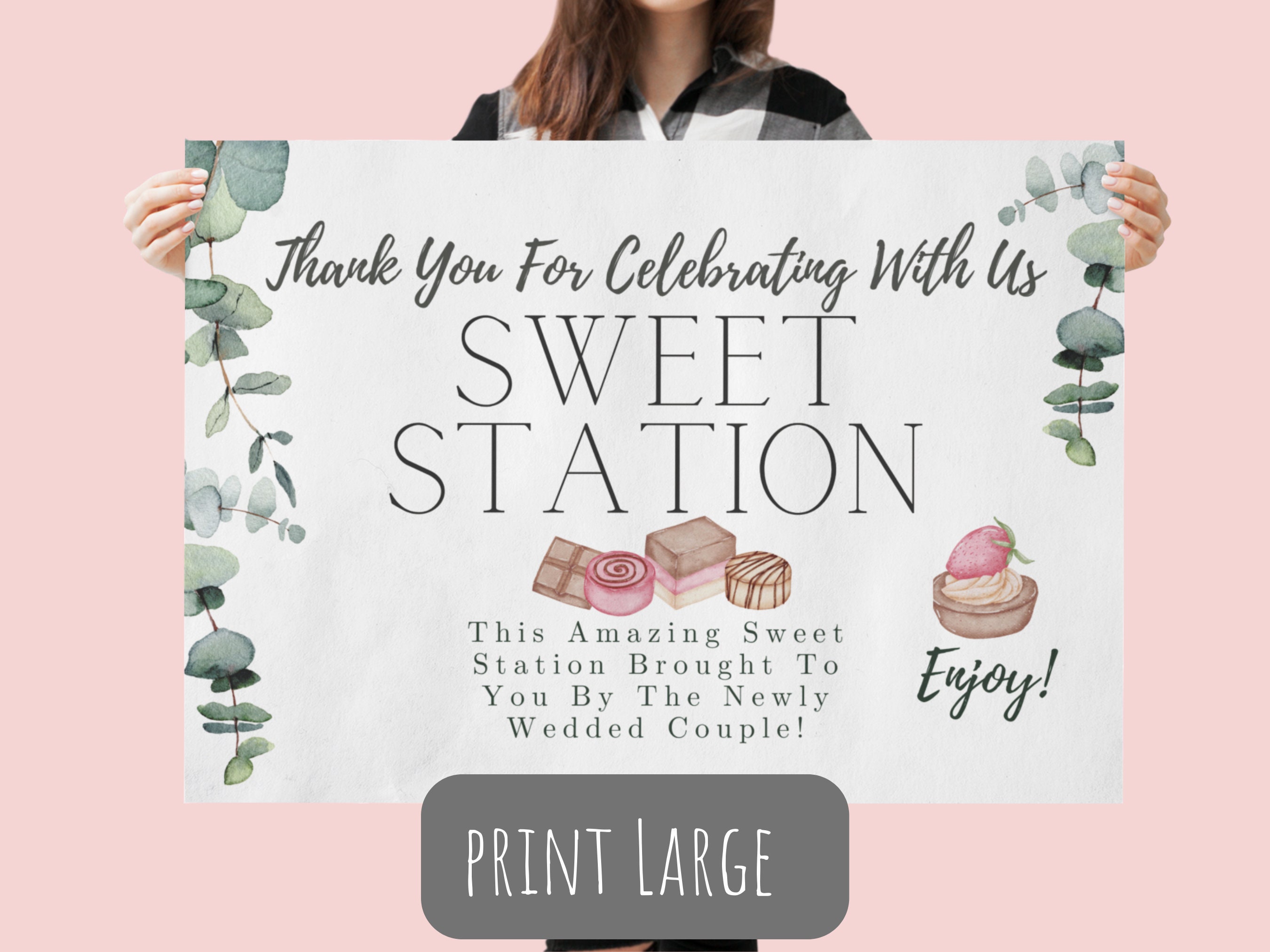 Food Signs Wedding Sign Printable Sign Digital Download Thank You for ...