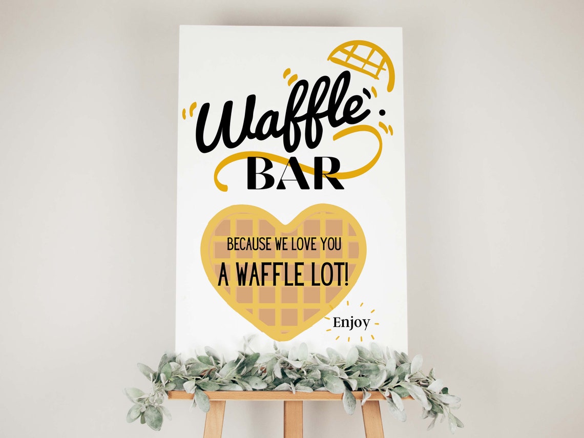 Señalización imprimible de Waffle Bar / Cartel de barra de - Etsy México