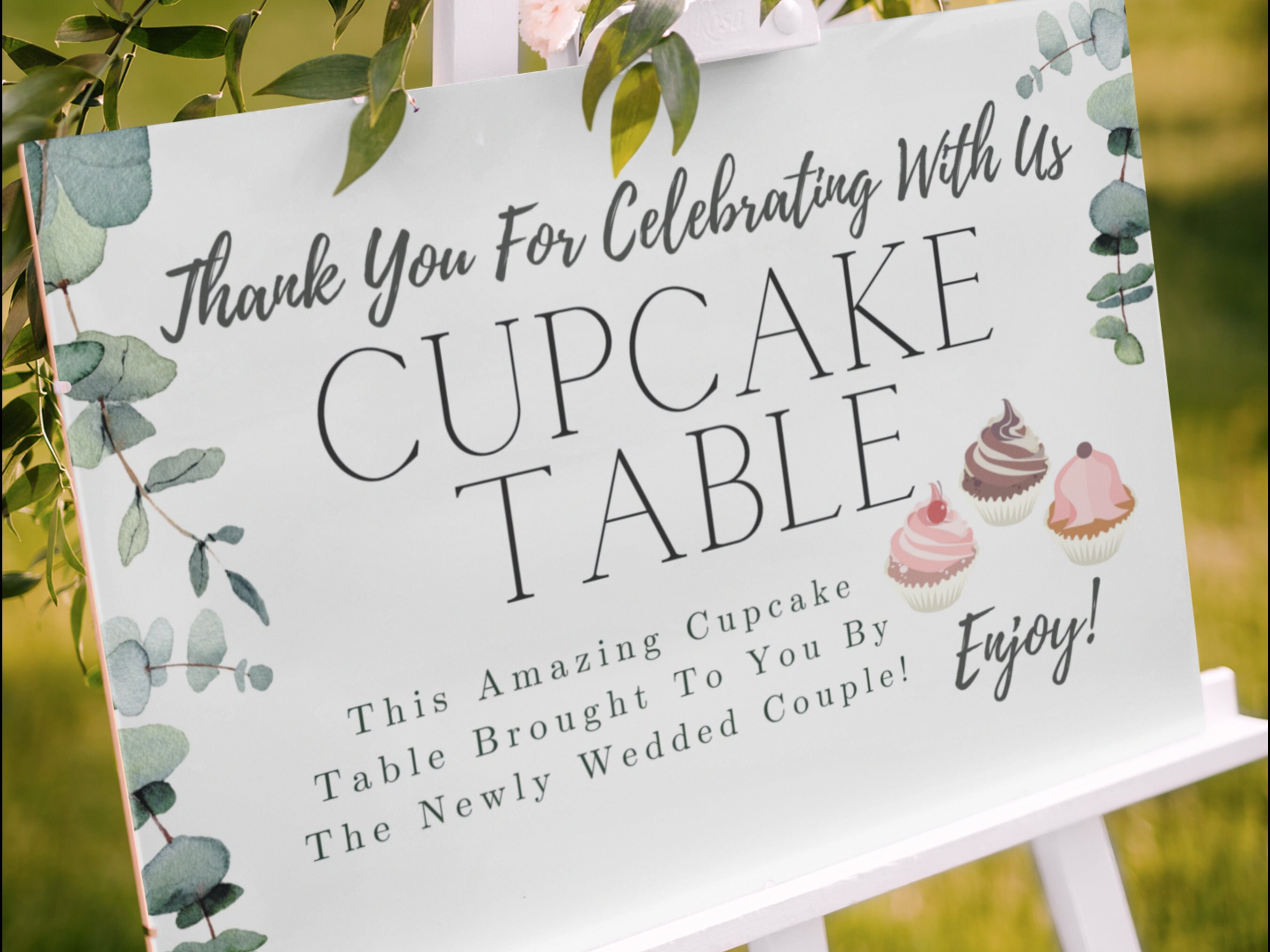 Dessert Table Sign Cupcake Table Sign Wedding Signs Digital Download ...