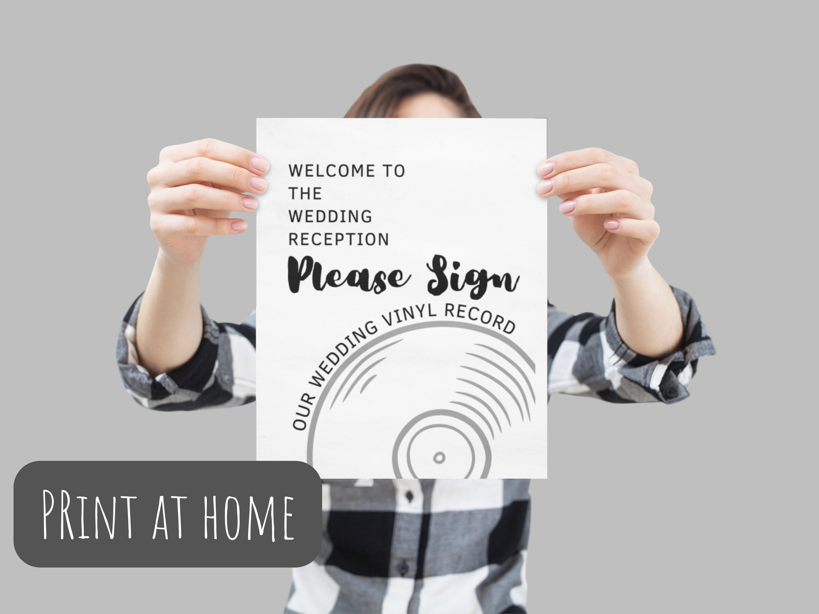 Record Guest Book Sign Digital Download Wedding Guest Book Alternative ...