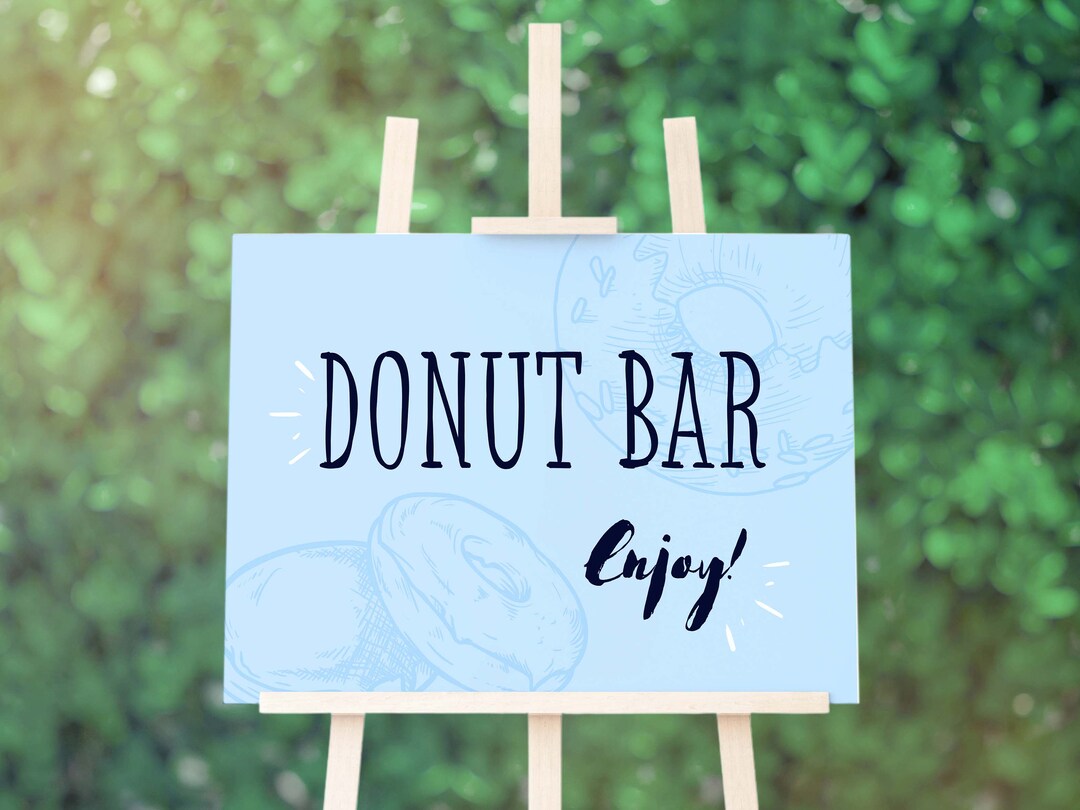 Donut Bar Sign Donut Bar Signage Food Bar Sign Digital Download Wedding ...