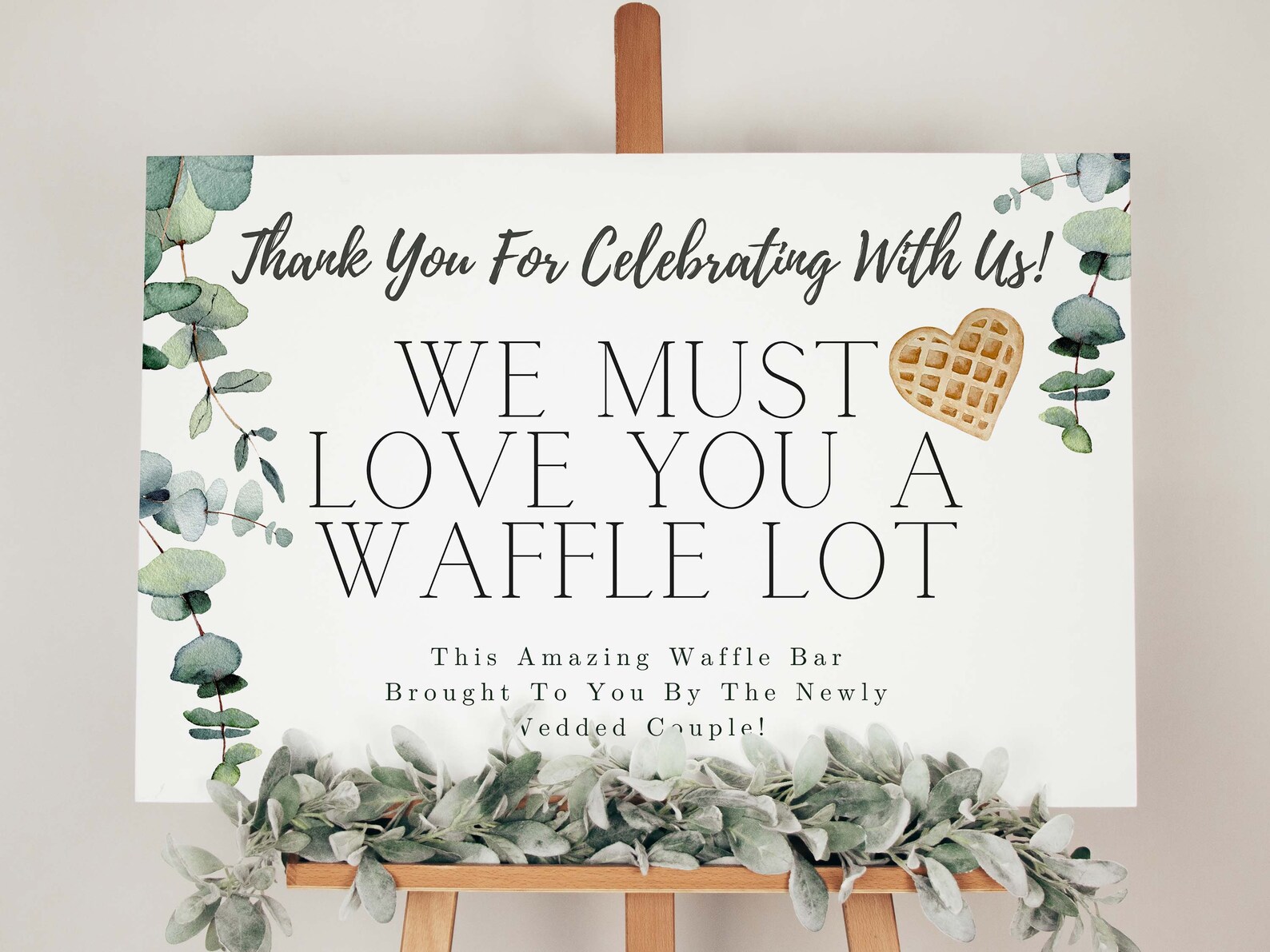 Waffle Bar Sign Wedding Sign Digital Downloads Wedding Bar Sign Waffle ...