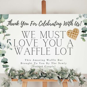 Waffle Bar Sign Wedding Sign Digital Downloads Wedding Bar Sign Waffle ...
