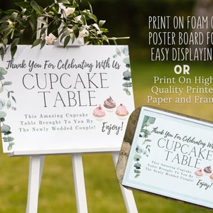 Dessert Table Sign Cupcake Table Sign Wedding Signs Digital Download ...