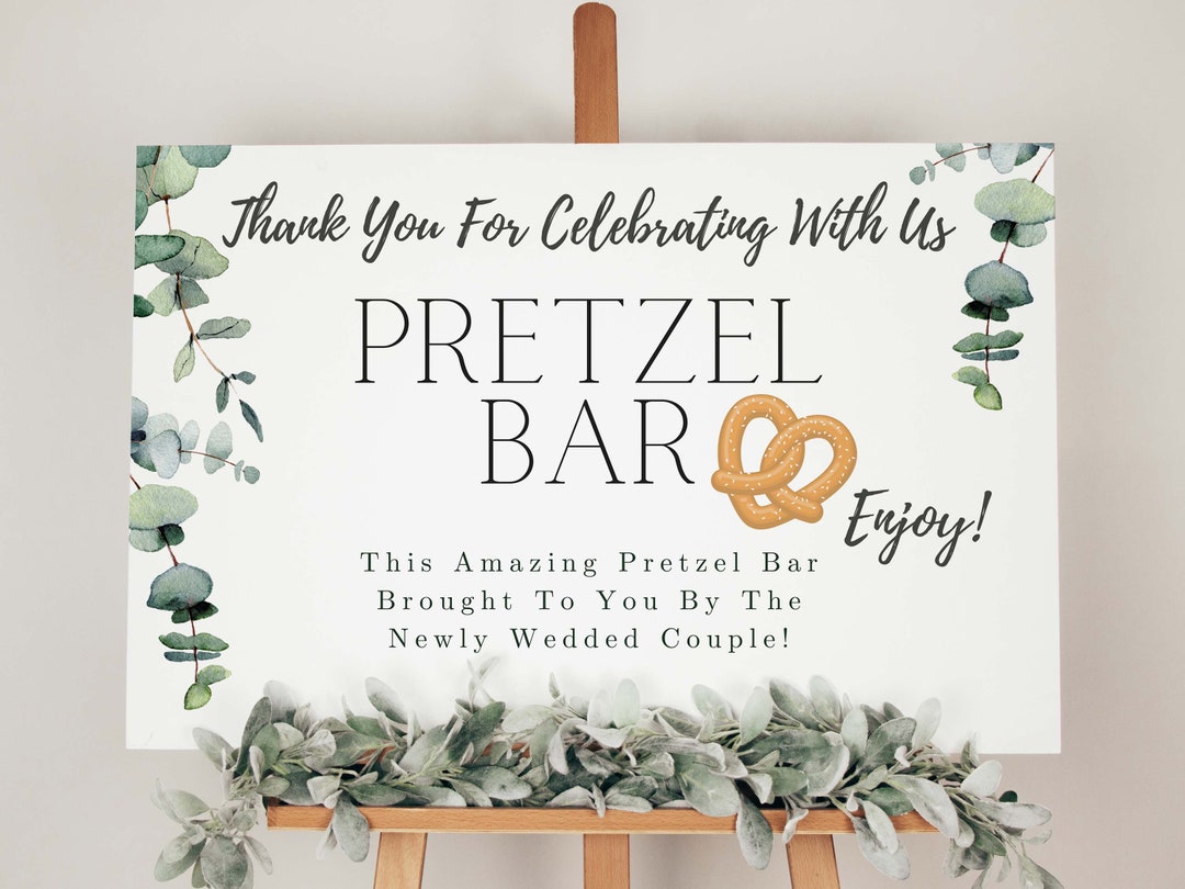 Pretzel Food Bar Sign Pretzel Bar Reception Signs - Etsy