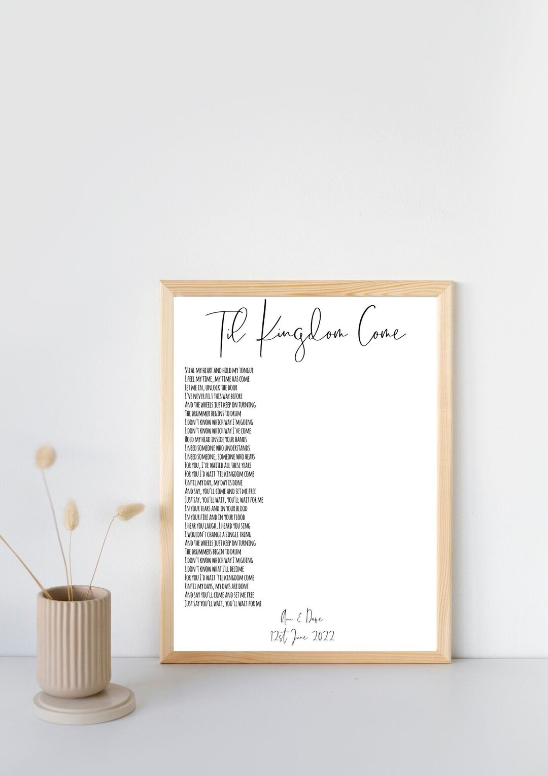Custom Lyric Print- Made to Order - Etsy