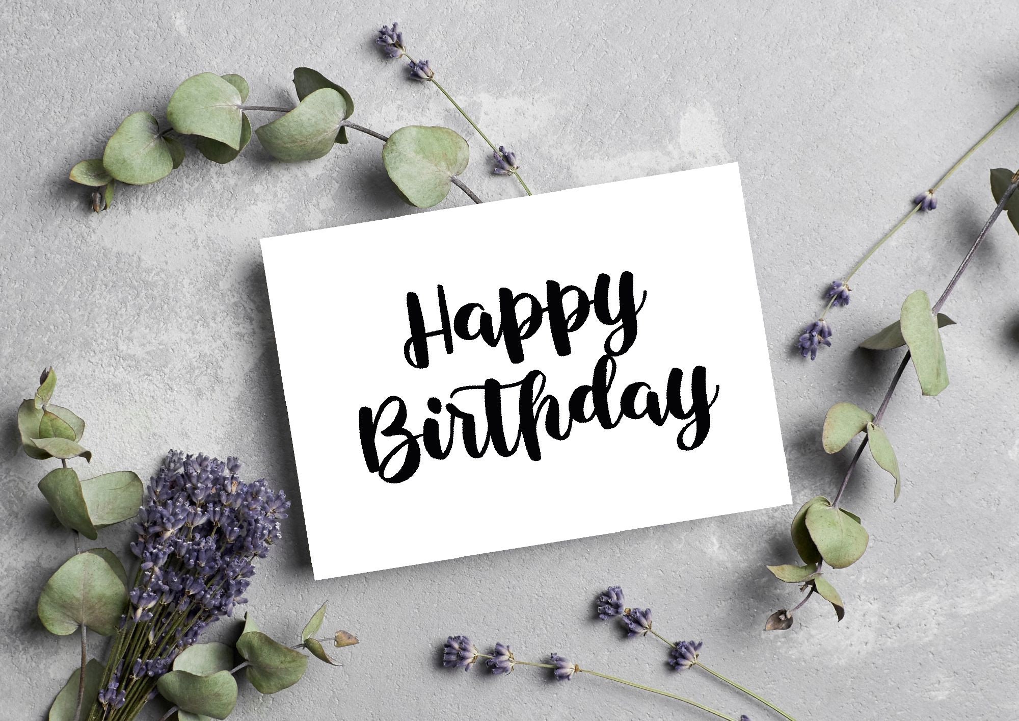 Boho Happy Birthday Card, Handmade Birthday Wishes Card, Minimalist ...