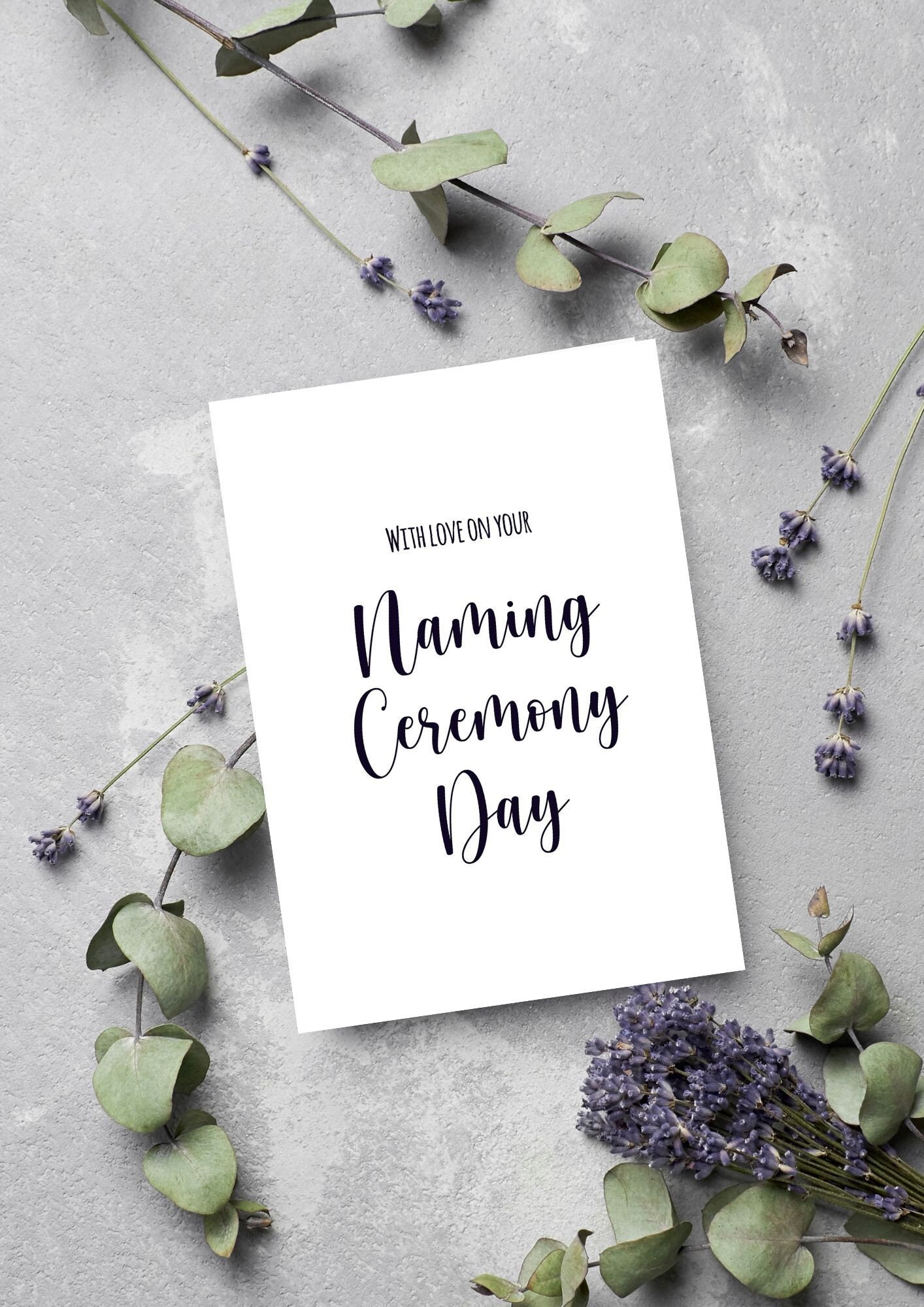 With Love on Your Naming Ceremony Day, Humanist Christening Day Card ...