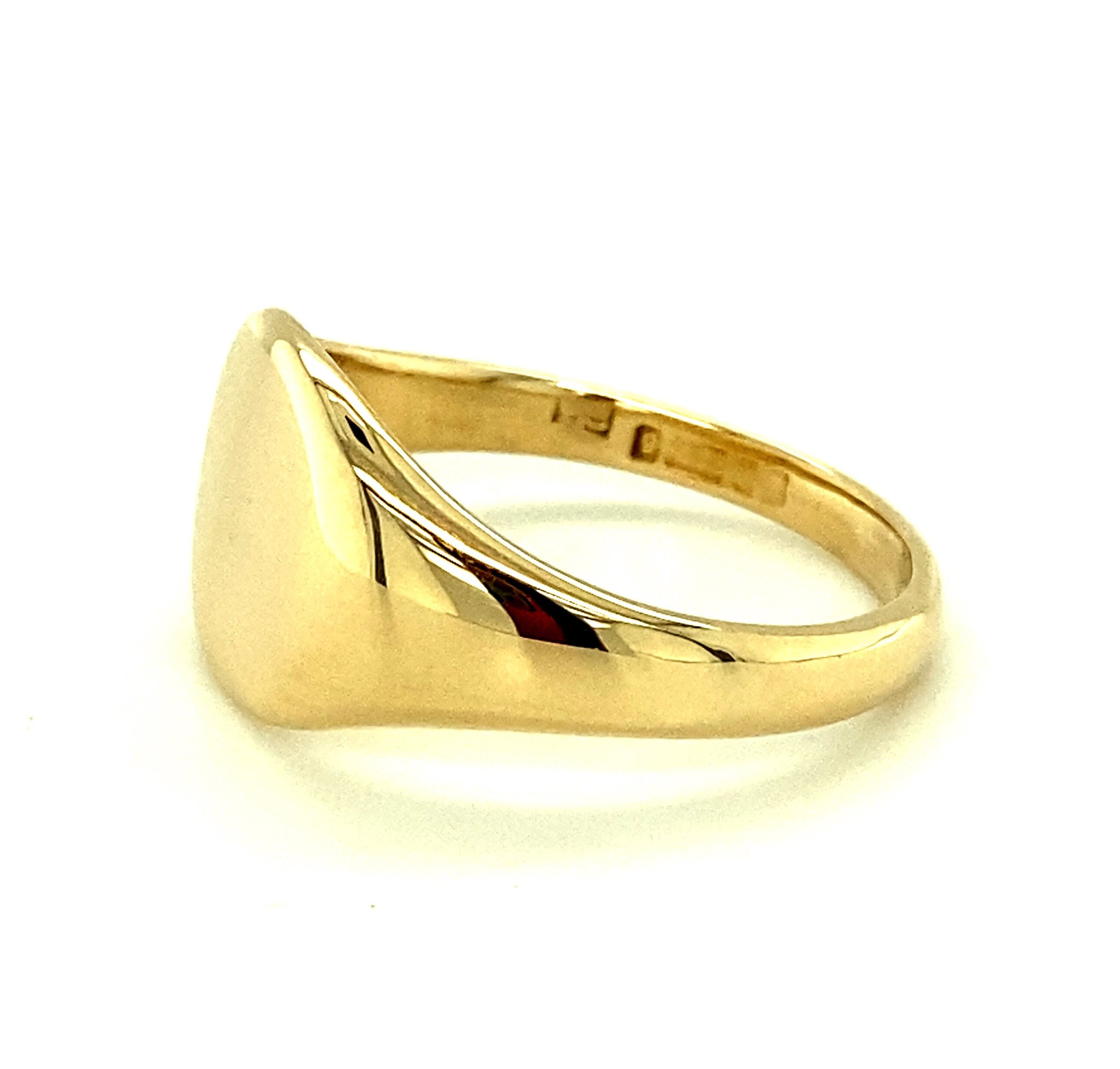 Vintage Mens Gold Signet Ring 9ct Solid Gold Mens Wedding - Etsy
