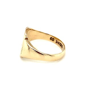 Diamond Signet Ring - Mens Signet Ring - Square Signet Ring - Etsy