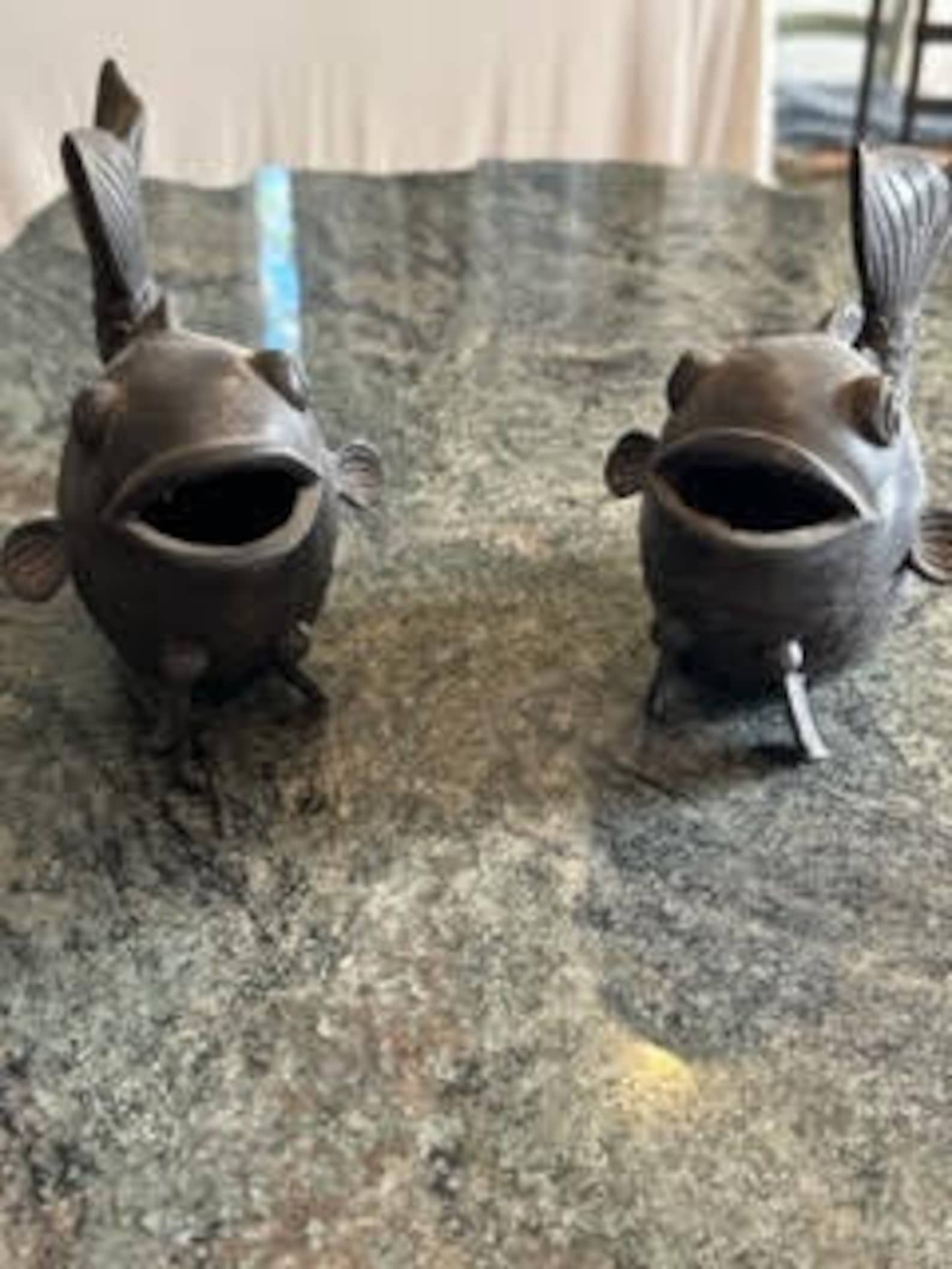 Bronze Fish Sculptures (set of 2) - Etsy