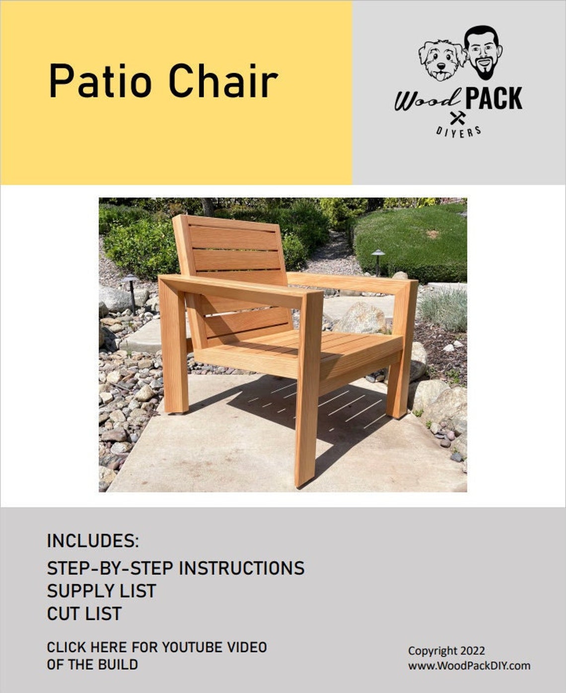 Patio Chair Build Plan - Etsy