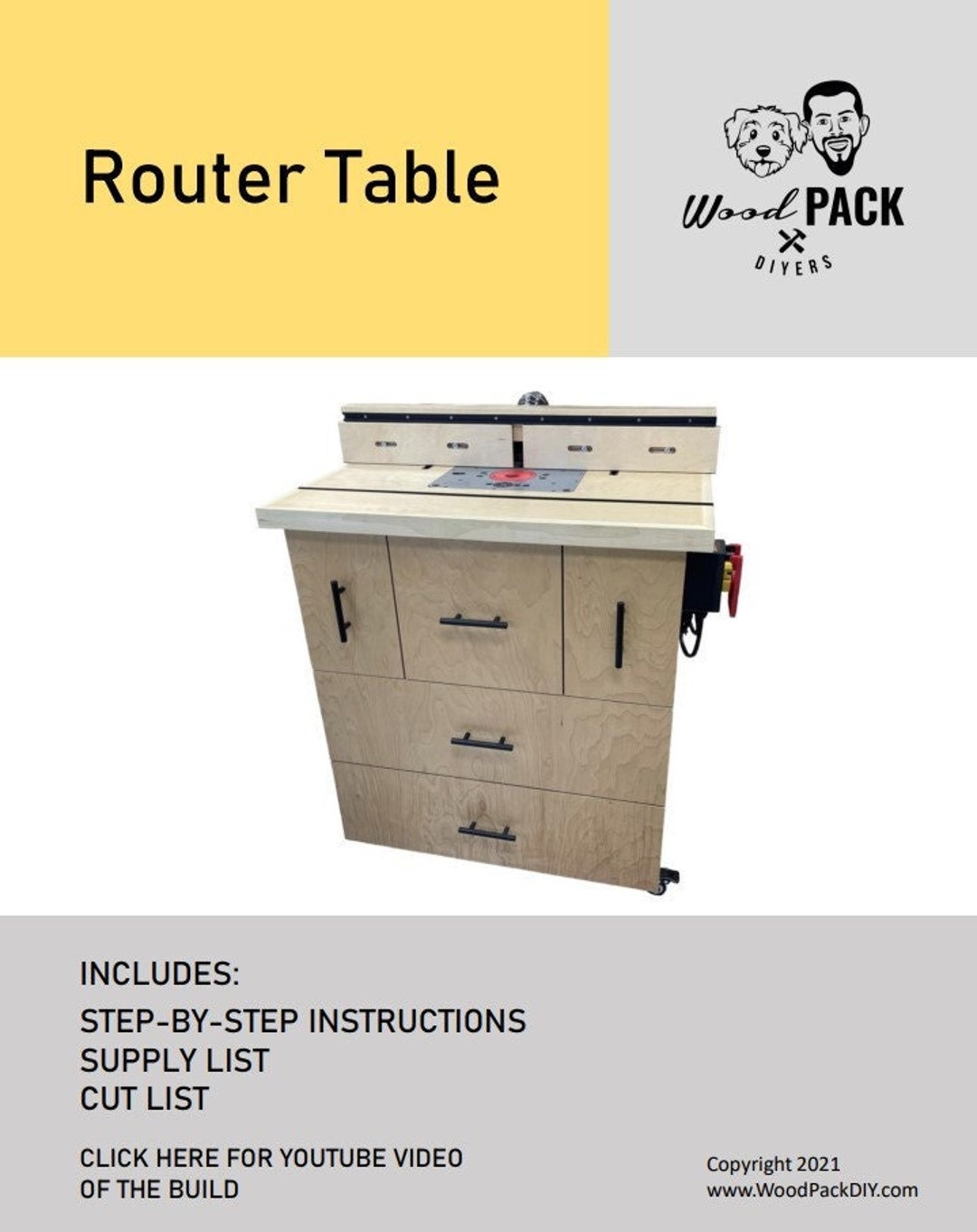 Router Table Build Plan - Etsy