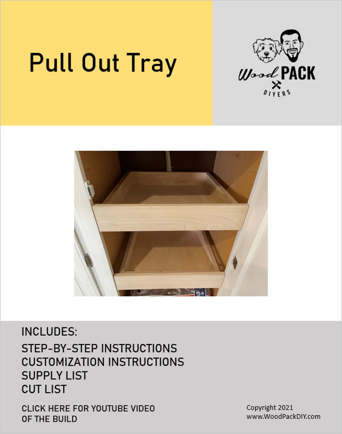 Pull-out Tray for Kitchen Cabinet Build Plan - Etsy UK