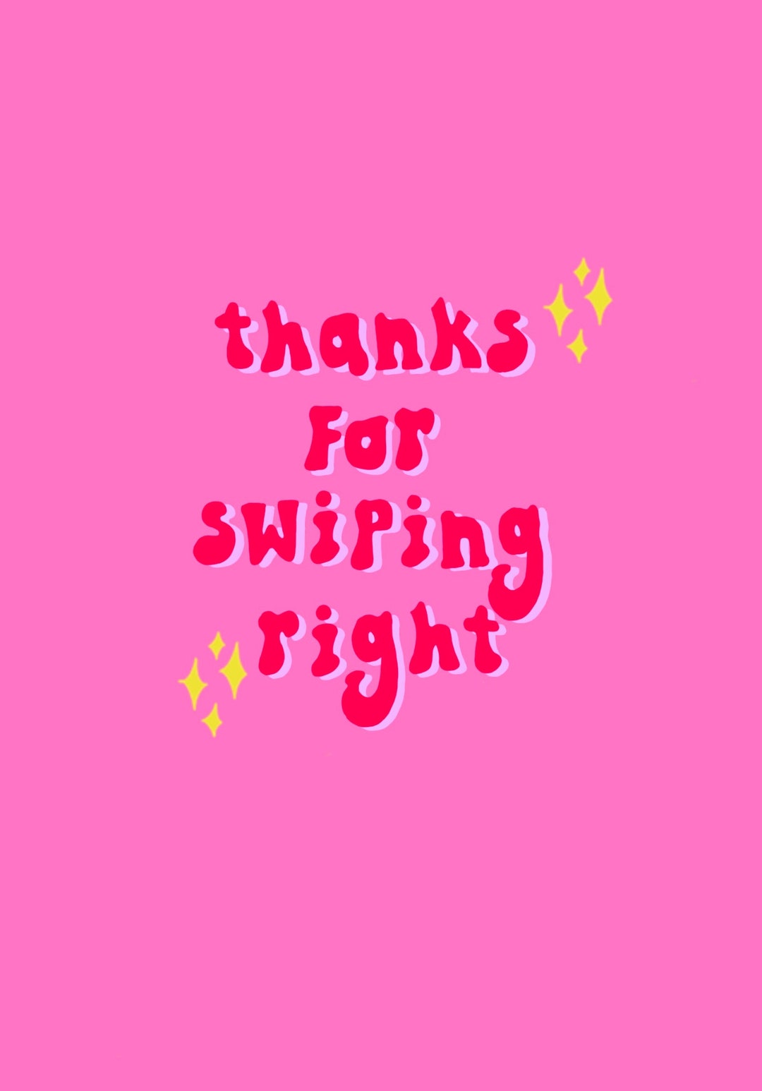 Thanks for Swiping Right - Etsy