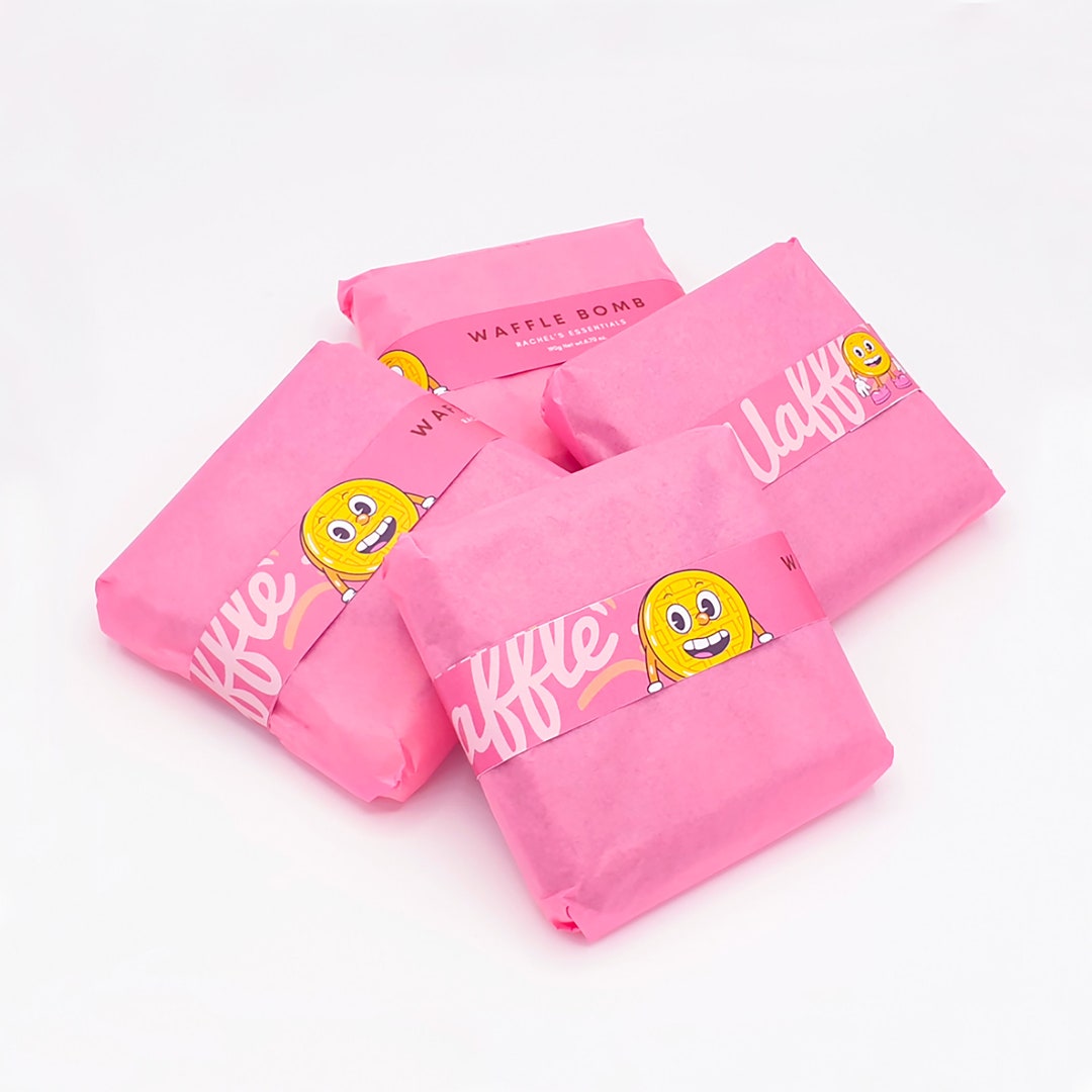 Waffle Bomb, Bath Fizzy, Caramel Chocolate , Bubble Bar, Organic Bath ...