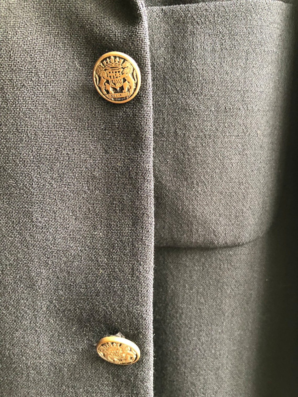 Roger David 1960s Black Club Jacket With 3 Brass Buttons Size 40 - Etsy