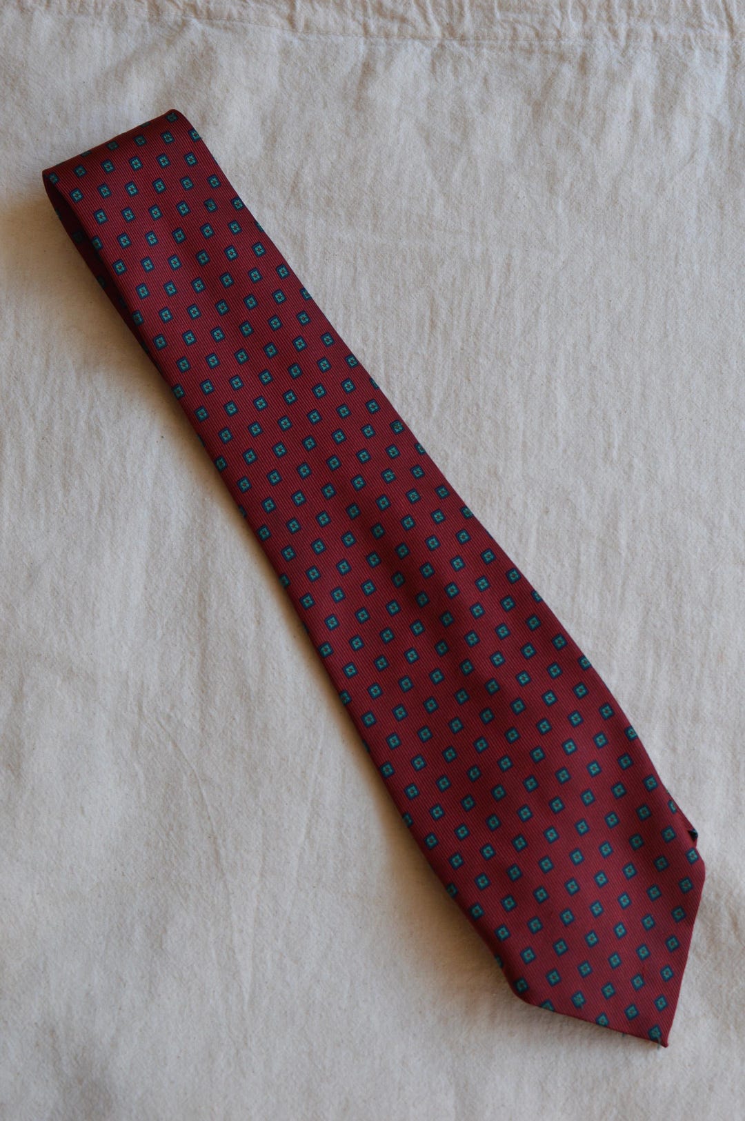 Pierre Cardin Red and Green Pattern Tie - Etsy