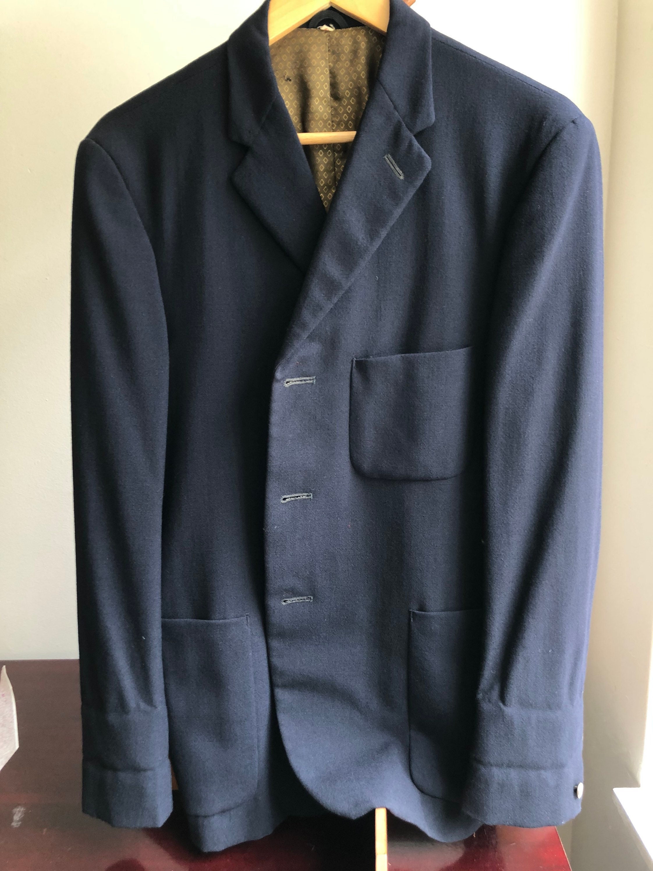 Roger David 1960s Black Club Jacket With 3 Brass Buttons Size 40 - Etsy