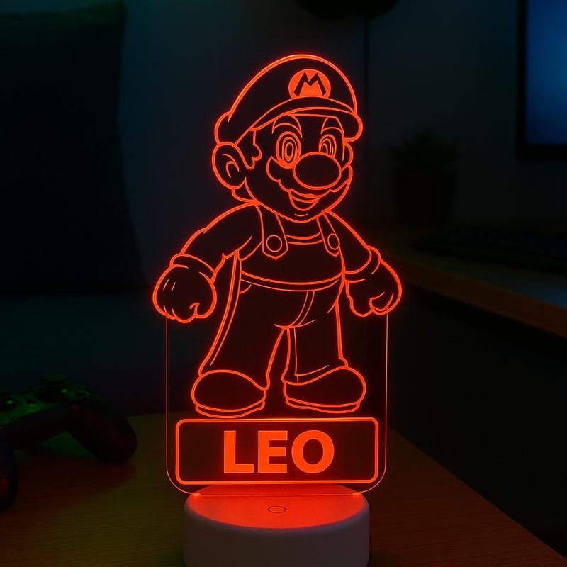 Mario Lamp - Etsy