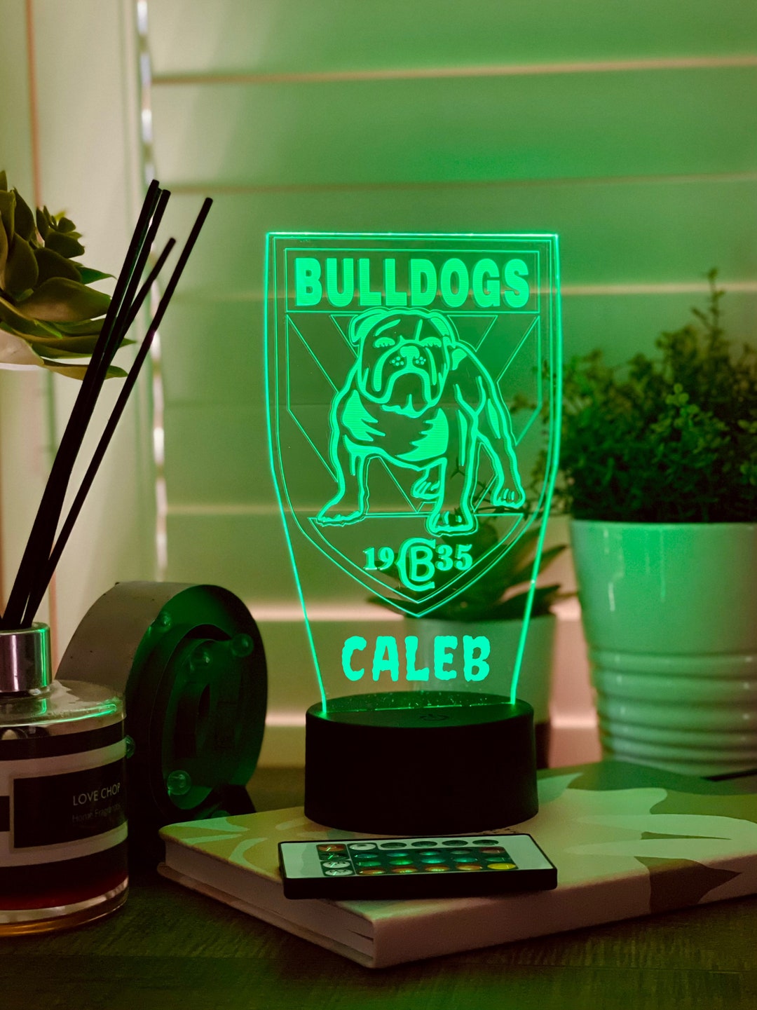 Personalised BULLDOGS - NRL Night Light - Perfect Gift for Father’s Day ...