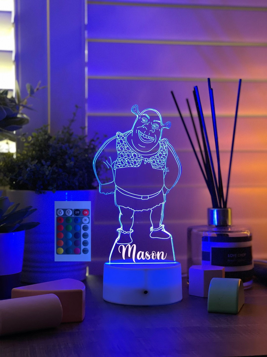 Personalised SHREK Night Light - Perfect Christmas Gift Idea - Multi ...
