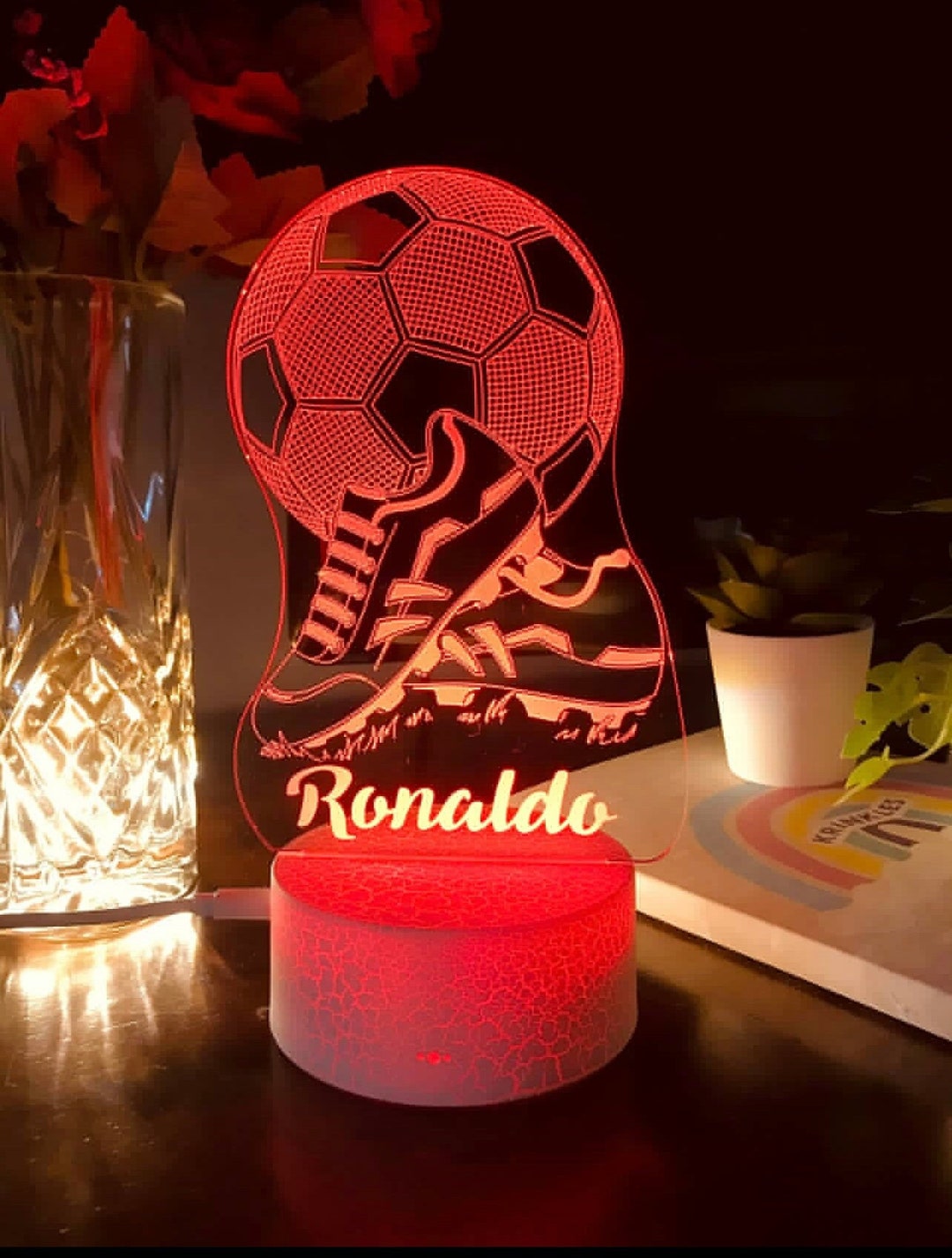 Personalised FOOTBALL SOCCER Night Light - Football Fans - Perfect ...